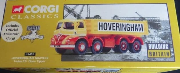 CORGI -BUILDING BRITAIN -Hoveringham Gravels Foden S21 Open Tipper ...