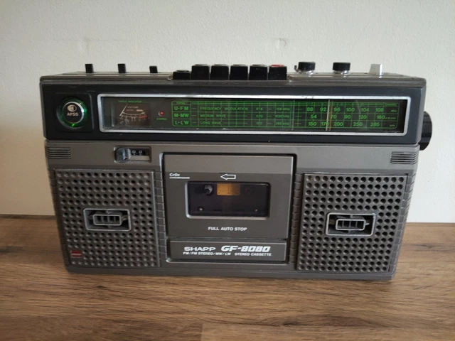SHARP GF-8080 STEREO Radio Cassette Boombox Vintage - Fully Tested ...