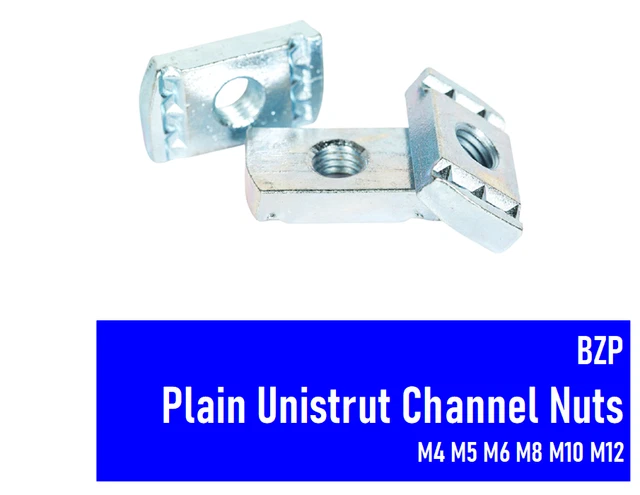 CHANNEL NUTS UNISTRUT Plain No Spring Bzp M4 M5 M6 M8 M10 M12 £7.10 ...