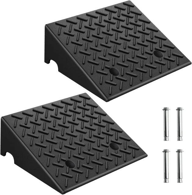 RUBBER CURB RAMPS, 6 Inch Rise Height Threshold Ramp, 8818Lbs Capacity ...