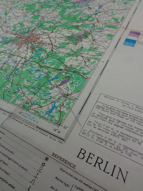WW2 USAAF MAP of "BERLIN" with OPERATIONAL MARKINGS (1941 US Edition of RAF map) EUR 207,40 ...