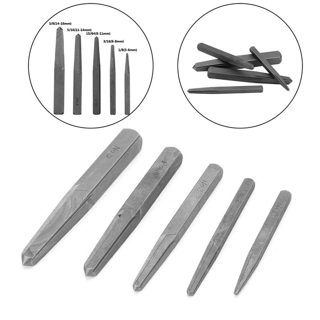CONVENIENT SCREW EXTRACTOR Set 5pcs Easy Out Tool for Stubborn Bolts ...