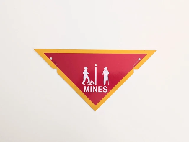 GENUINE BRITISH ARMY Issue Mines Warning Sign Mine Field £6.99 ...
