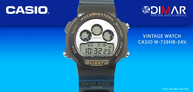 MONTRE VINTAGE CASIO W-728HB-3AV Illuminator WR.100M. QW.1534. Année ...