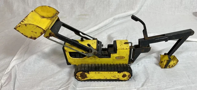 VINTAGE TONKA BACK Hoe Excavator Trencher Loader Tractor T-6 Tracks 60s ...