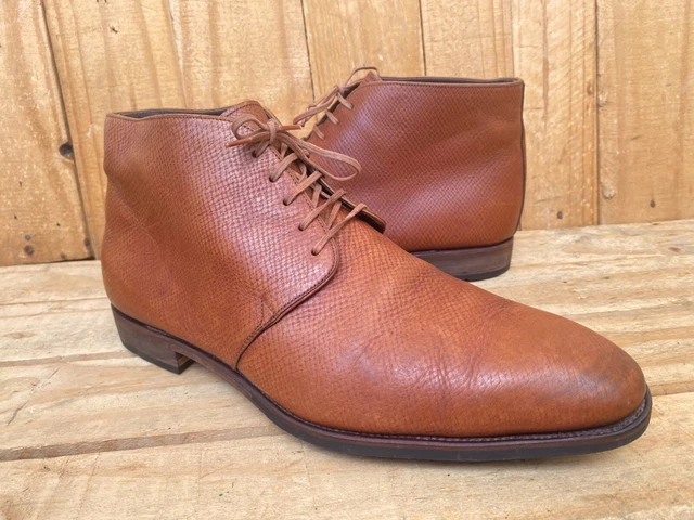CARMINA UK 8 US 9 D Brown Leather SHORT CHUKKA ANKLE BOOT £131.72 ...