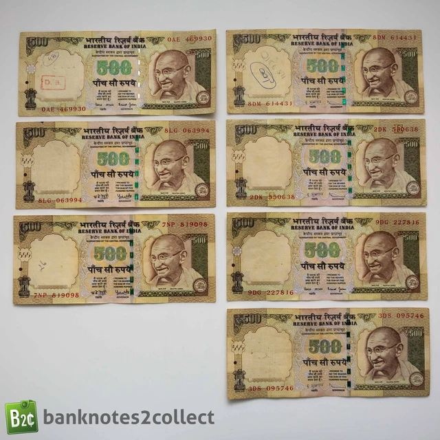 INDIA: 15 X 500 Indian Rupee Banknotes. £0.99 - PicClick UK