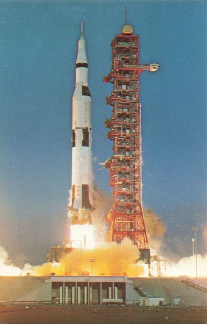 POSTKARTE APOLLO/SATURN V Raumfahrzeug Start Kennedy Space Center NASA ...