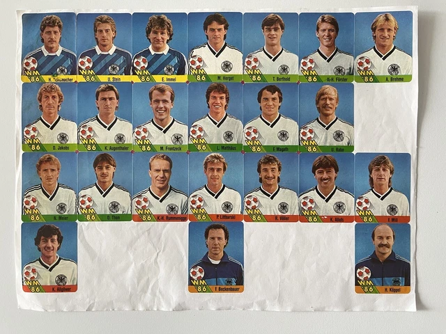 DUPLO + HANUTA Sticker für Sammelbilderalbum Fußball WM Mexico 1986 ...