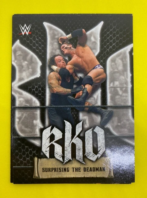 CARTA COLLEZIONABILE RANDY Orton Undertaker WWE Topps RKO-1 inserimento ...
