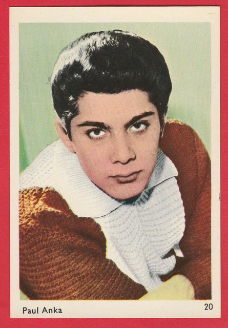 1960S LEAF Confectionary Film Star Card #20 US Pop Singer Paul Anka EUR ...