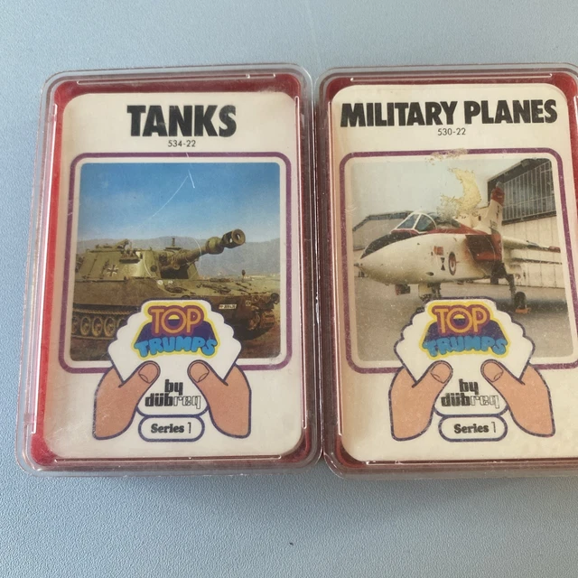 GENUINE VINTAGE TOP Trumps 1970s Series 1 tanks and military planes £10 ...