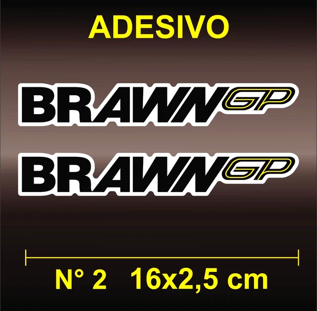 ADESIVI STICKER BRAWN GP | FERRARI F1 MERCEDES RED BULL MCLAREN WILLIAMS ALFA EUR 6,90 - PicClick FR