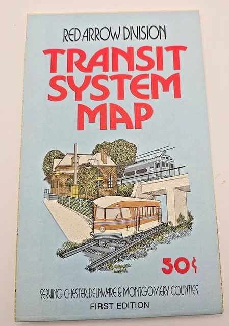 RED ARROW DIVISION Transit System Map 1st Edition (SEPTA - Philadelphia ...