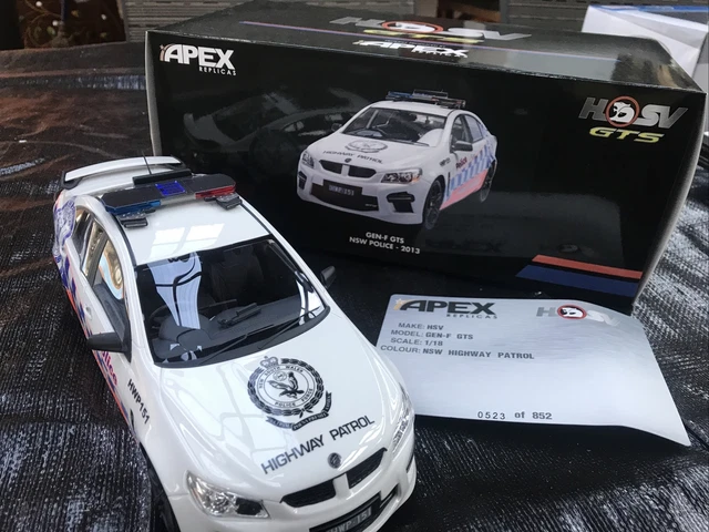 1/18 HOLDEN HSV Gen F Gts Nsw Police Highway Patrol Nsw Apex Hwp Resin ...