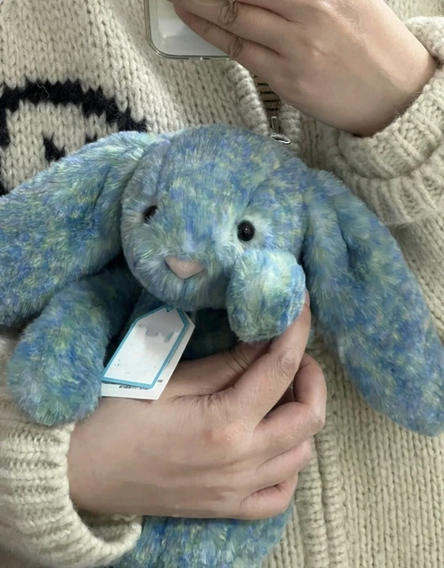 JELLYCAT 25TH LUXE Bashful Bunny Azure Plush Toy Anniversary Edition ...