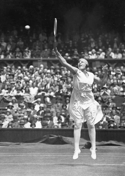 ENGLANDS YOUNGEST TENNIS-STAR Betty Nuthall at a game at Wimbledon- Old ...