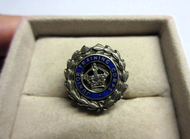 VINTAGE WW2 SILVER & ENAMEL RAF JTC Junior Training Corps LAPEL BADGE £ ...