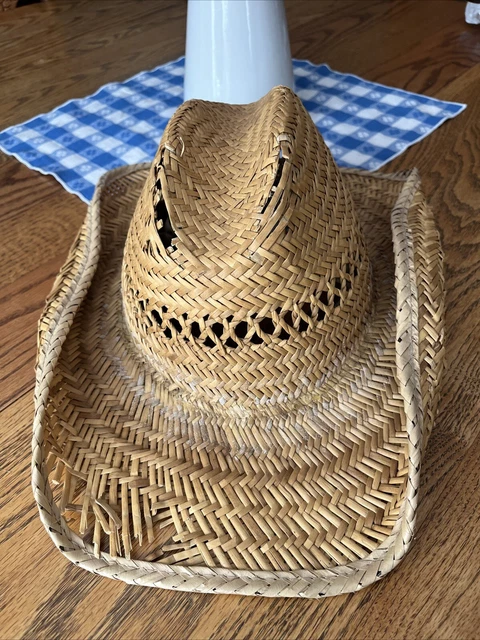 TOBY KEITH TK Rolled Brim Rafia Cowboy Hat Tan Straw Cowboy Hat Adult ...