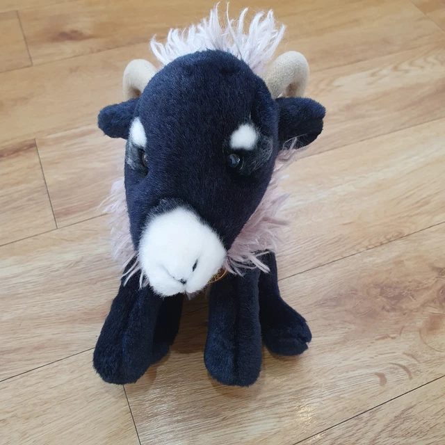 FAITHFUL FRIENDS GOAT Sheep Ram Horns Soft Toy Plush Farm Animal Brown ...