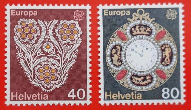 TIMBRE STAMP HELVETIA Suiza Suisse Europa 1976 YT 1003#1004 Mi 1073 ...
