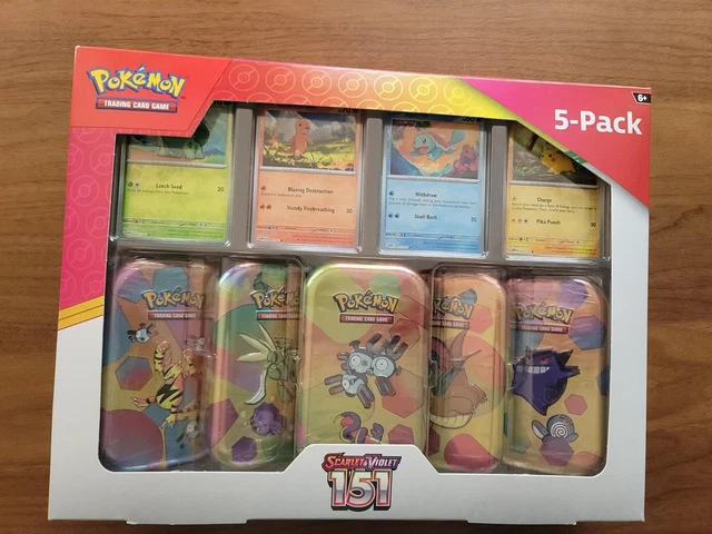 POKEMON TCG SCARLET & Violet 151 Mini Tins 5 Pack Costco Bundle New ...