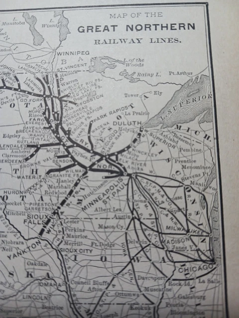 Great Northern Railway Map FOR SALE! - PicClick UK