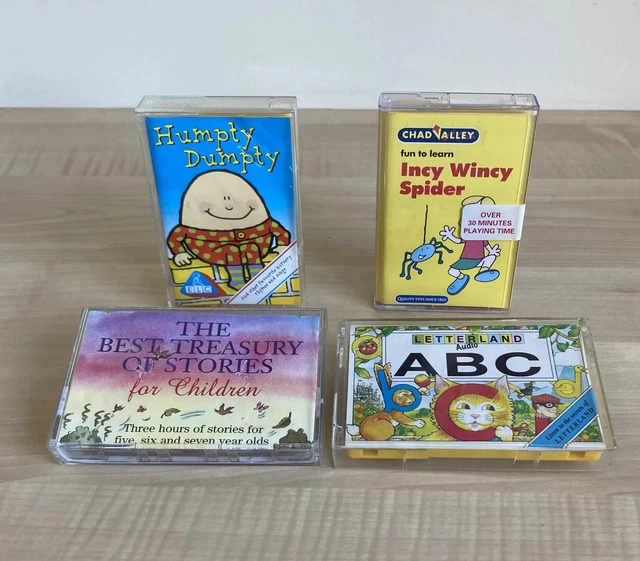 4X VINTAGE CASSETTE Tapes Childrens Songs Nursery Rhymes Stories Early ...