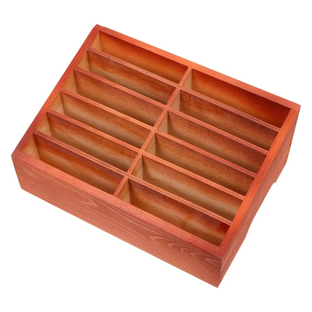 12 GRIDS MULTIPLE Phone Storage Box Cell Wooden Portable Mobile £26.48 ...
