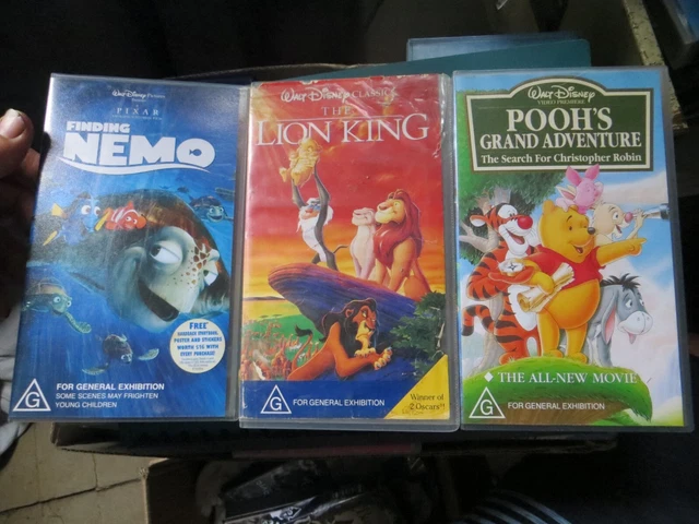 Disney VHS tapes: Finding Nemo, Winnie the Pooh, 101 Dalmatians - glwec.in