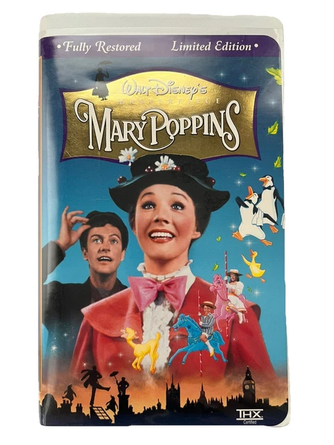DISNEY MARY POPPINS Fully Restored Limited Edition VHS Song Booklet ...