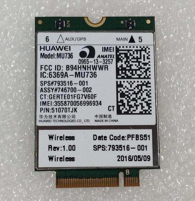 HP 430 SPS-WWAN MU736 793516-001 HSPA+ w/gp WWAN CARD NEW $27.40 ...