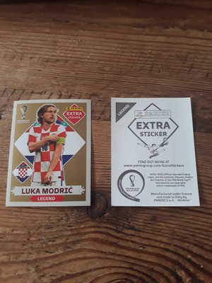 PANINI QATAR 2022 sticker - Luka Modric Gold Extra Sticker £50.00 ...