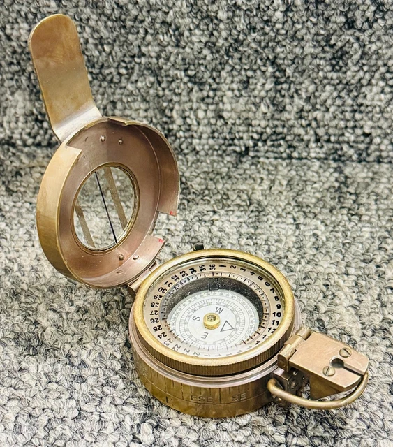 BRITISH MILITARY WW2 Mark Prismatic Nautical Brass Pocket Vintage ...