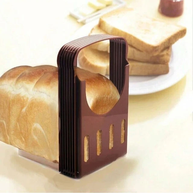 ADJUSTABLE TOAST BREAD Slicer,Foldable Plastic Bread for Kitchen ...