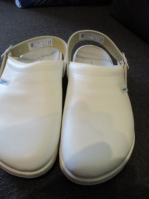 ABEBA BERUFSSCHUHE RUBBER Clog weiß 9200 Arbeitsschuhe Pantoletten Arzt Gr. 44 EUR 26,00 ...