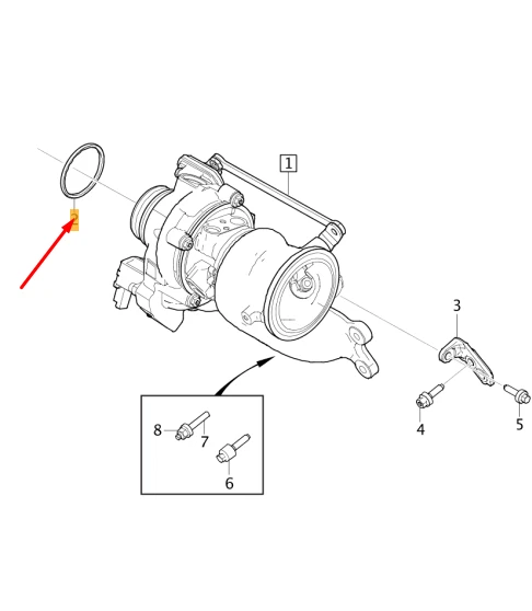 NEW VOLVO XC60 Mk2 Compressor Exhaust Turbocharger O-Ring 30622886 ...