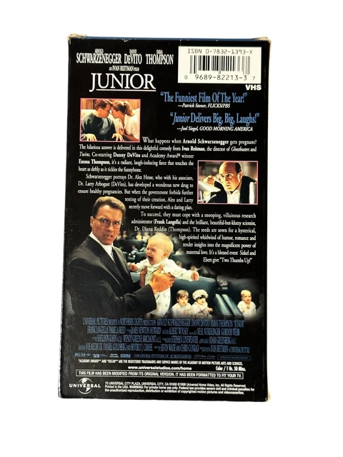 JUNIOR VHS SEALED 1995 Danny Devito Arnold Schwarzenegger MCA Universal ...