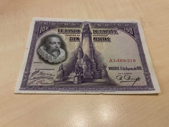 100 PESETEN SCHEIN Spanien 1928 Banknote Espana Pesetas Cien EUR 3,47 ...
