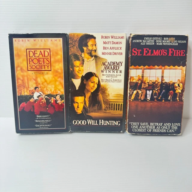 VINTAGE VHS BUNDLE: Good Will Hunting, Dead Poets Society, St. Elmo's ...