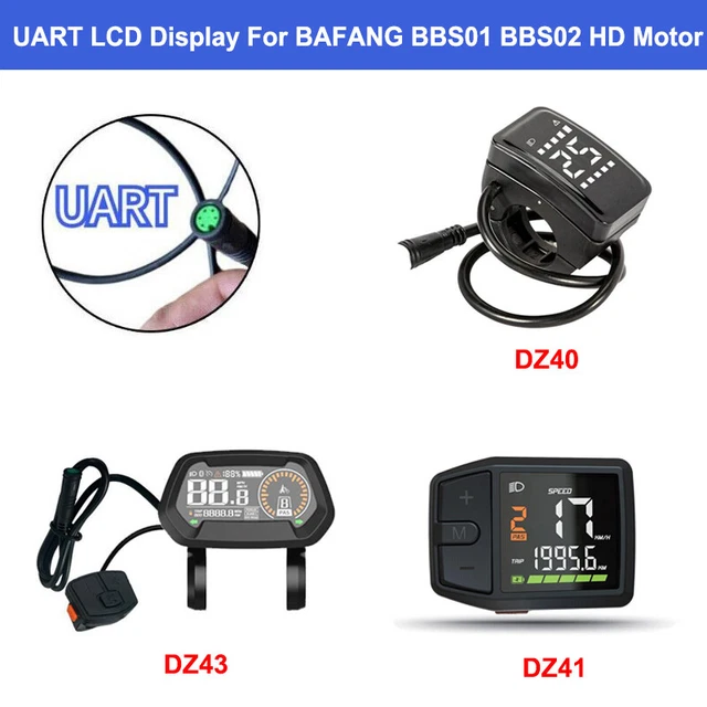 FOR BAFANG BBS01 BBS02 BBSHD Mid-Motor 24/36V/48V Electric Bike UART LCD Display £30.36 ...
