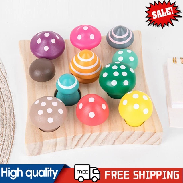 MUSHROOM HARVEST GAME No Toxic Shape Sorting Game Montessori Toys for ...