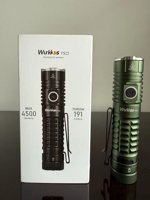 WURKKOS TS22 FLASHLIGHT, 4500 Lumens, Rechargeable LED, USB-C, Magnetic ...