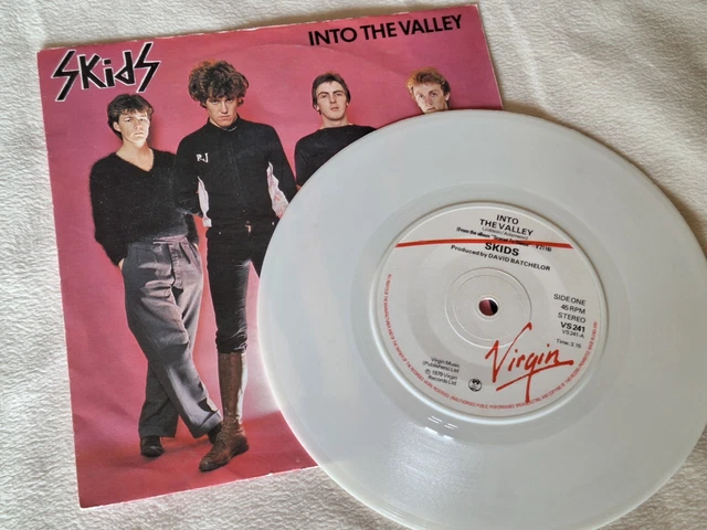 THE SKIDS INTO THE VALLEY 7" Original UK White Vinyl Press **Nice copy ...