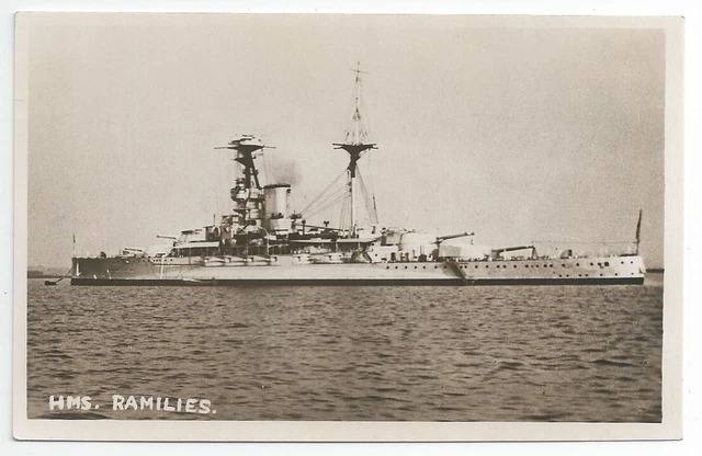HMS RAMILLIES R-CLASS Battleship Royal Navy RP PC £10.00 - PicClick UK