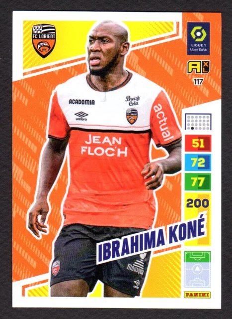 CARTE PANINI ADRENALYN XL 2023-24 Ligue 1 #117 Ibrahima KONÉ FC Lorient ...