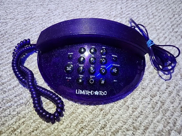LIMITED TOO VINTAGE Phone Landline Purple Glitter RARE Untested Y2K ...