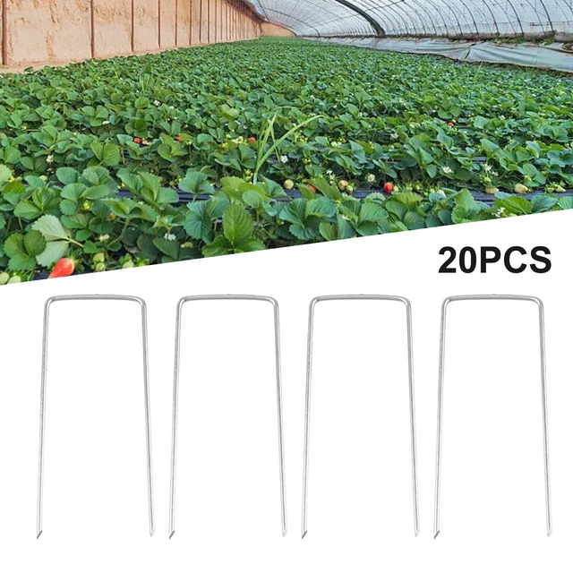 20 PAQUET GALVANISÉ Métal Sol U-Tent Chevilles Gazebo Camping Bâche Crochets Set EUR 11,11 ...