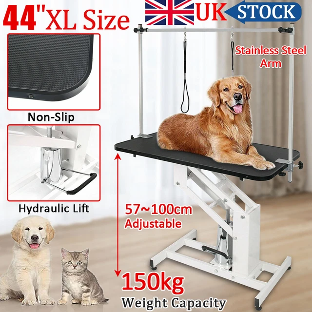 HEAVY DUTY 44& Hydraulic Lift Dog Grooming Table Adjust H Arms Leash ...