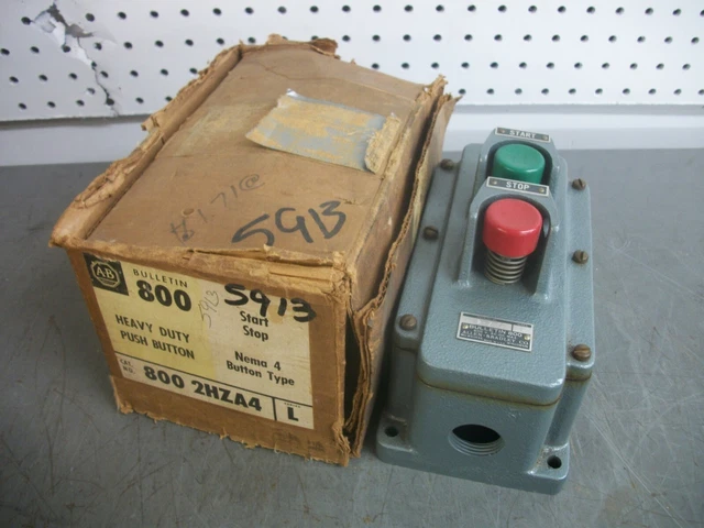 ALLEN-BRADLEY START-STOP HEAVY Duty Pushbutton Station 800-2Hza4 Nib ...